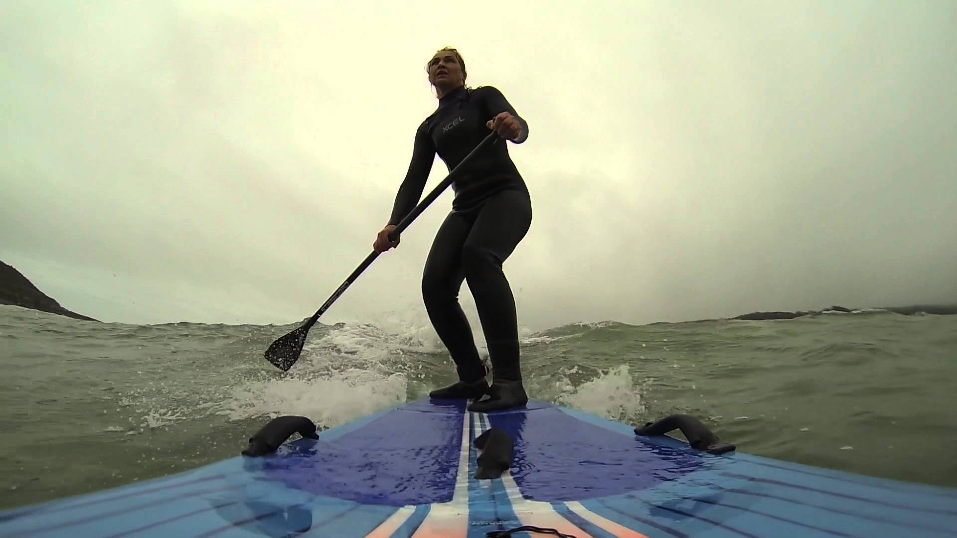 Marie Buchanan Winter SUP training - SUPboarder Magazine