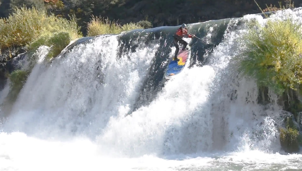 Does he make it?!.. Pit River falls - SUPboarder Magazine